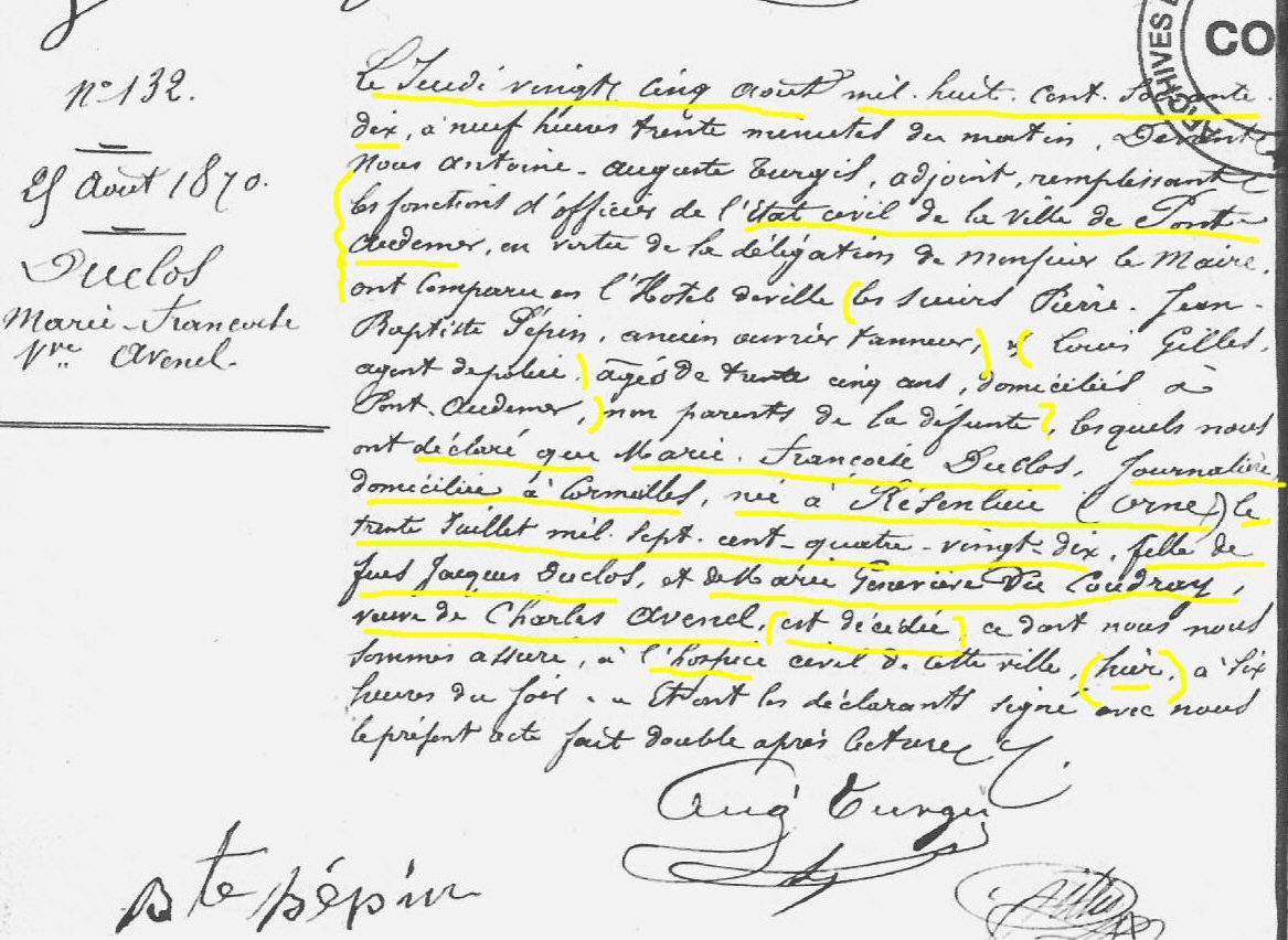 Tutorial 6: Examining French Death & Burial Records - Making French ...