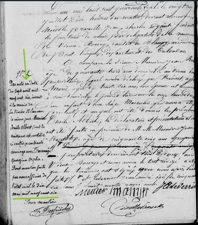 Examine French Vital Record’s Margin Annotations - Making French ...